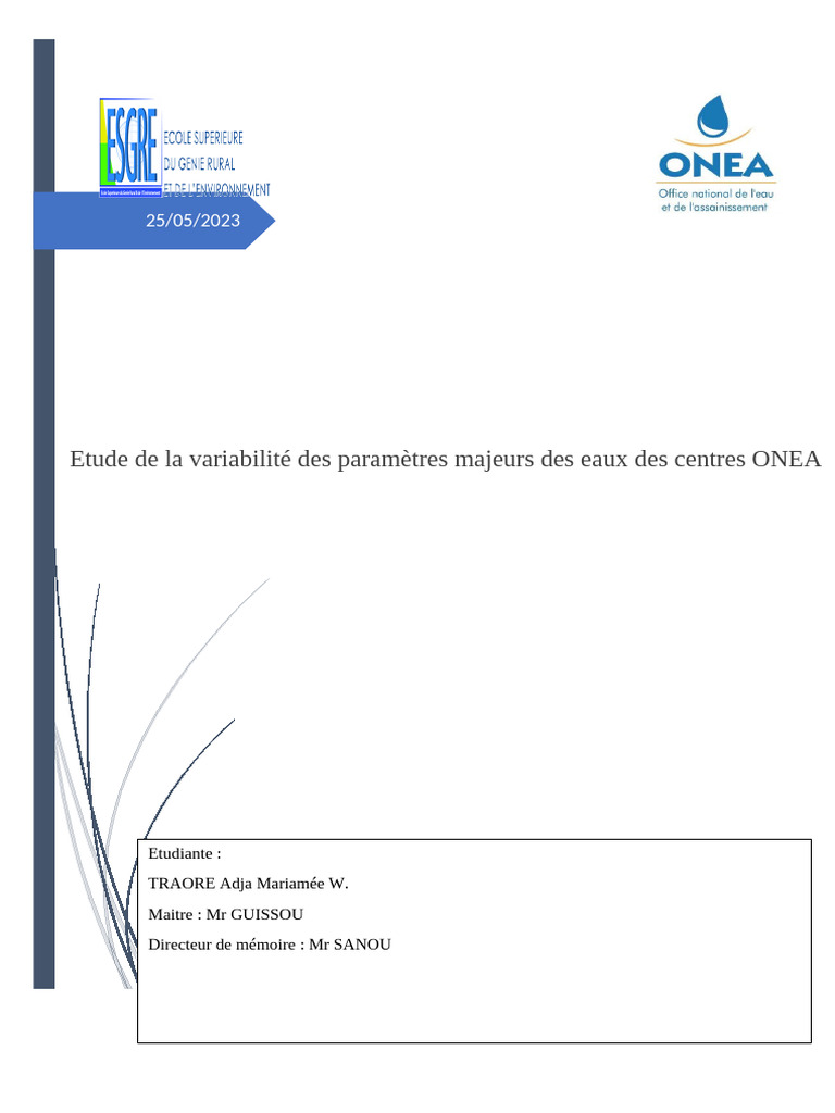 PROTOCOLE DE RECHERCHE ONEA paspanga-Corrigé | PDF