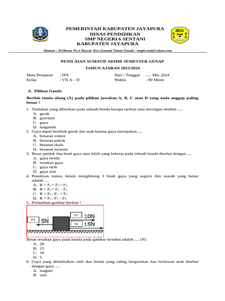 Soal Ipa Pas Genap 2024 | PDF