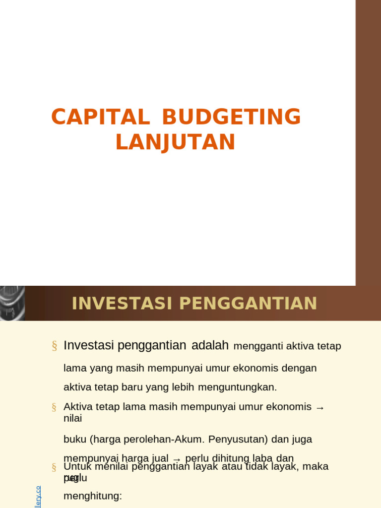 Capital Budgeting Lanjutan | PDF