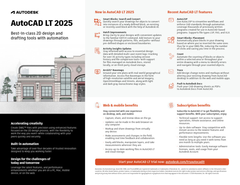 Nouvelles fonctionnalités d'AutoCAD LT 2025 | PDF | AutoCAD ...