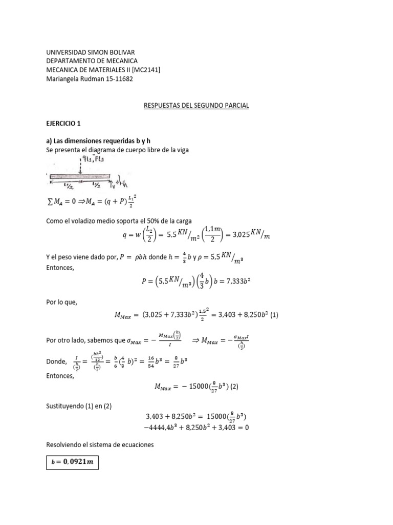 Segundo Parcial - Meca 2 Final | PDF