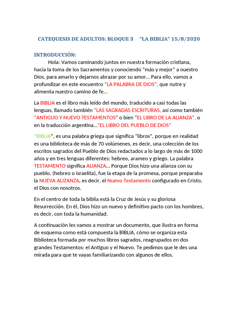 Encuentro de Biblia | PDF