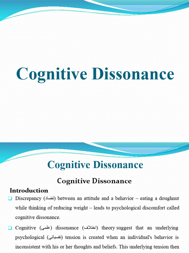Cognitive Dissonance | PDF