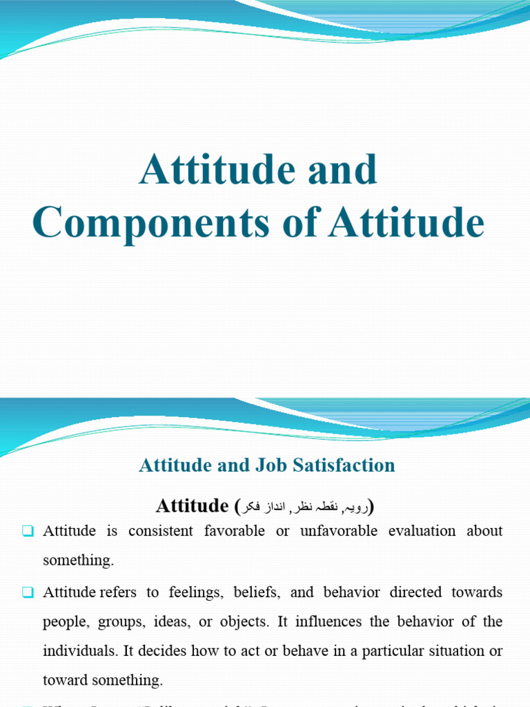 Attitude and Components of Attitude | PDF