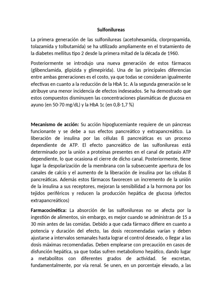 Diabetes Farmaco | PDF