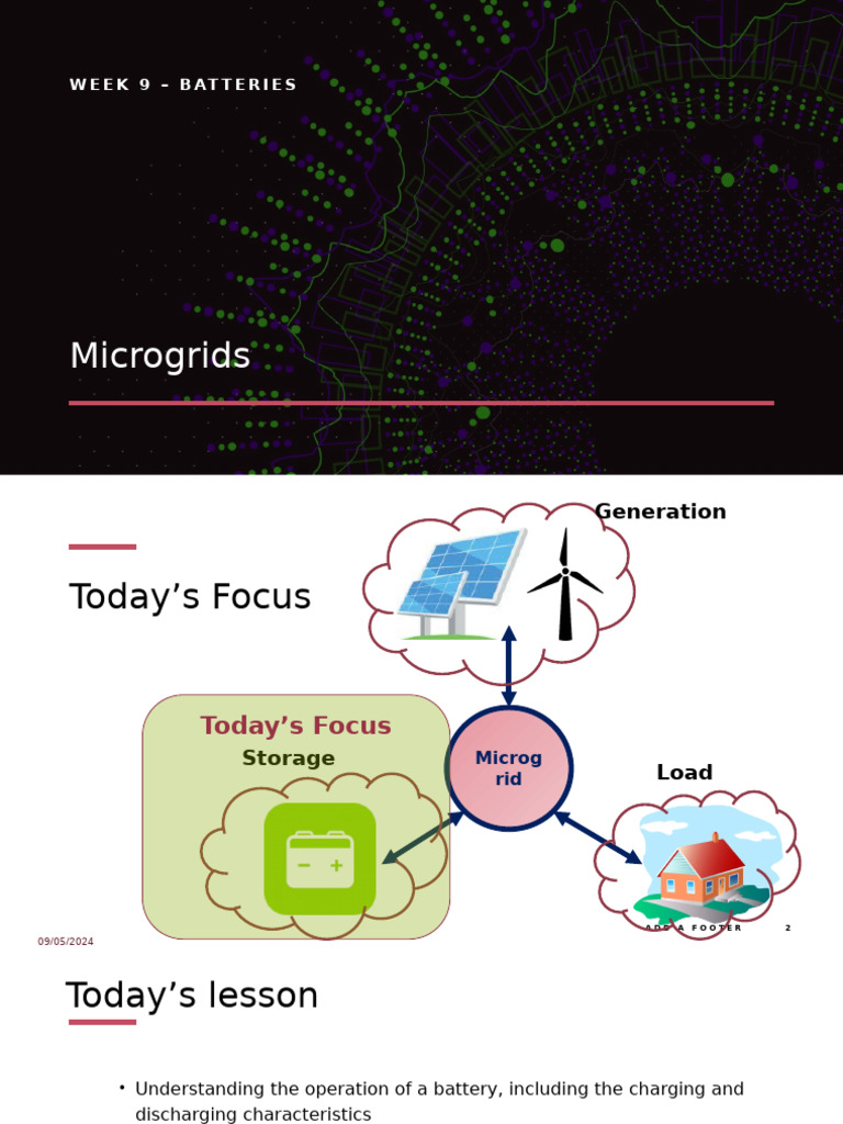 Microgrids - Week 09 - Batteries | PDF