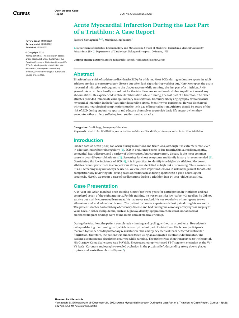 Acute Myocardial Infarction During The Last Part | PDF