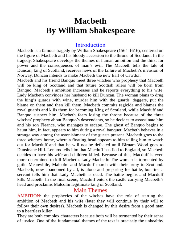 Macbeth | PDF