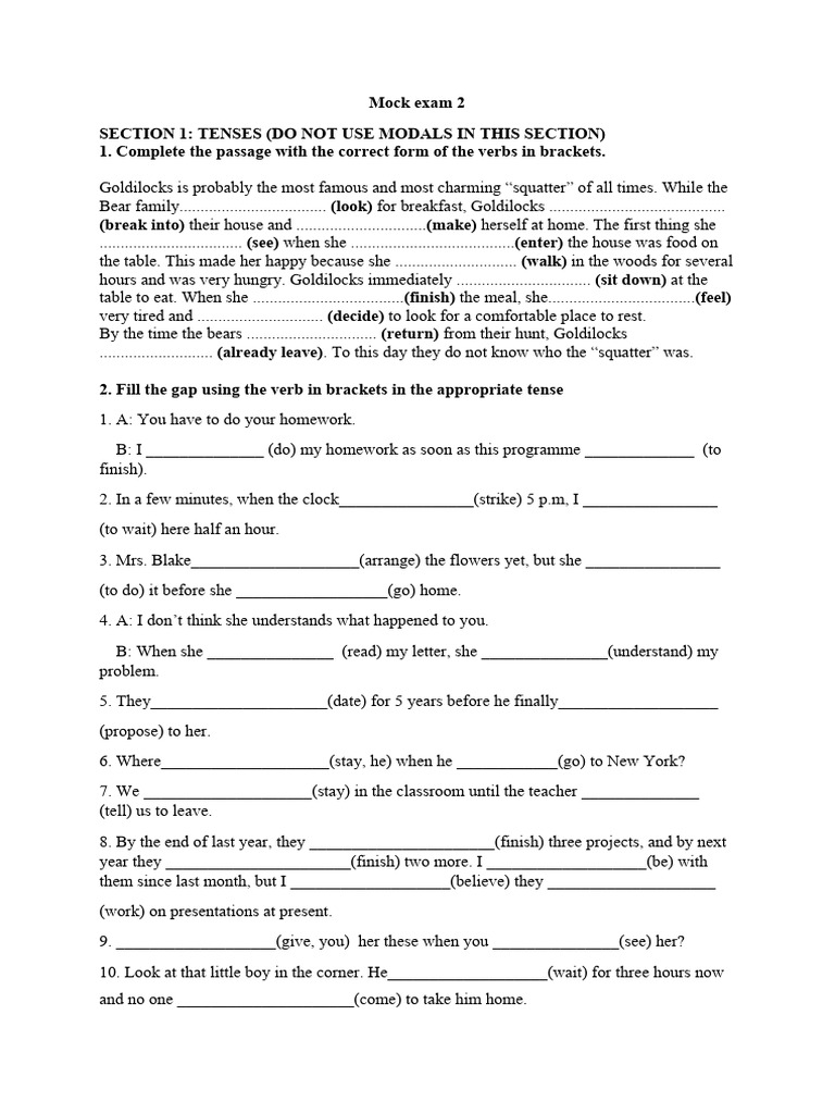 6- Mock Exam (1) | PDF