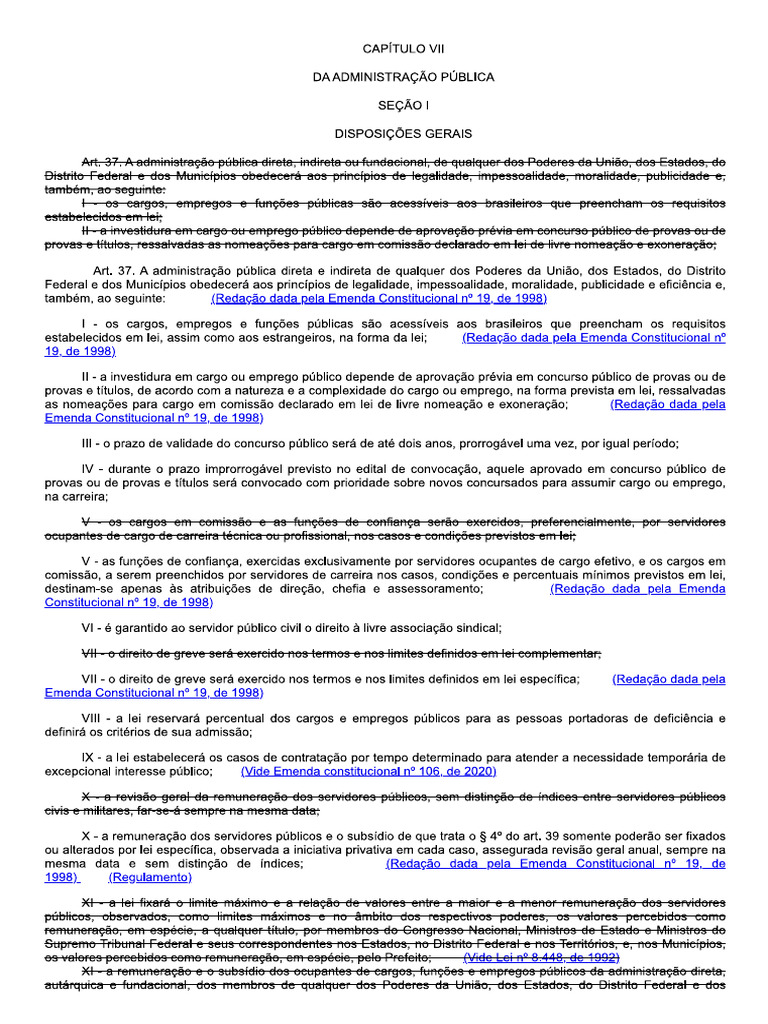 CF88 Art 37 41 Adm Pub Federal | PDF