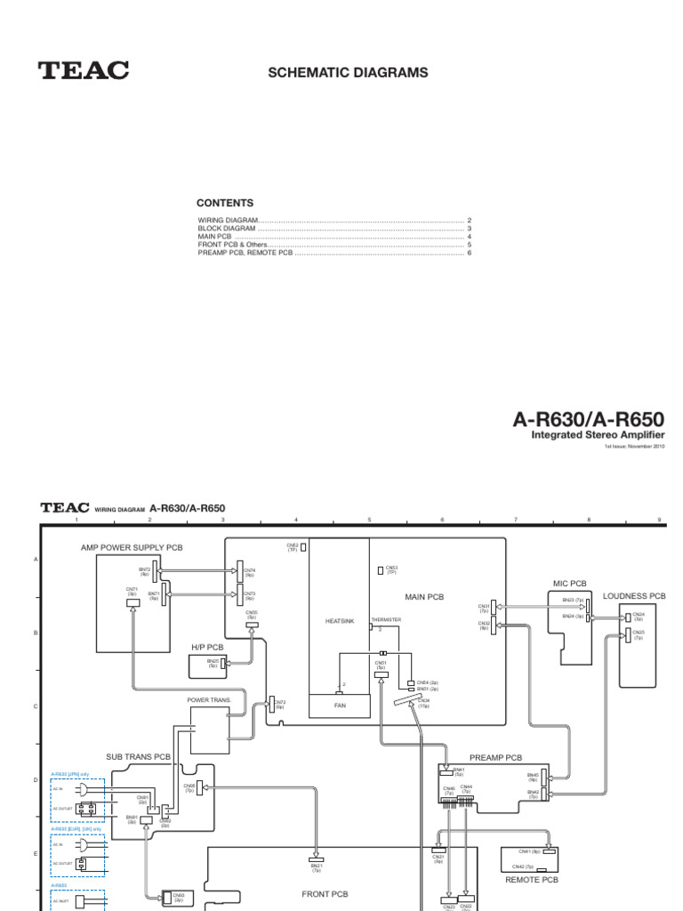 A-R630/A-R650: Schematic Diagrams | PDF | Electronics | Analog Circuits