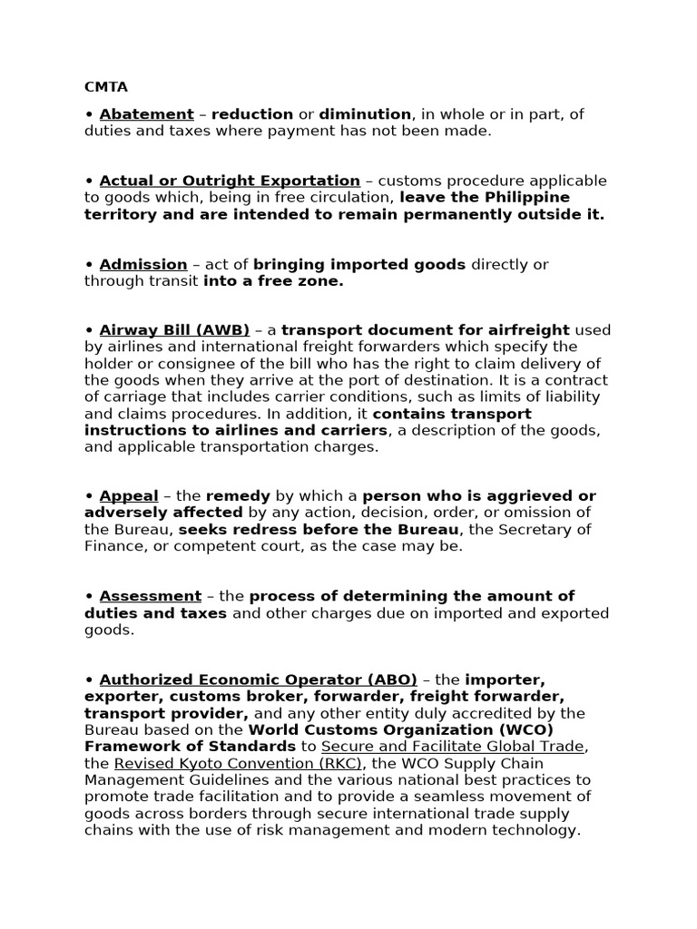 Cmta Final Reviewer | PDF