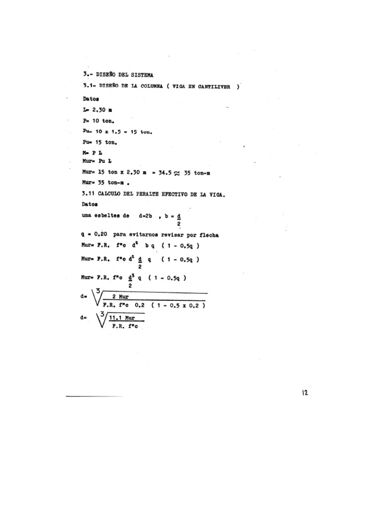 Viga Cantiliver Capitulo3 | PDF