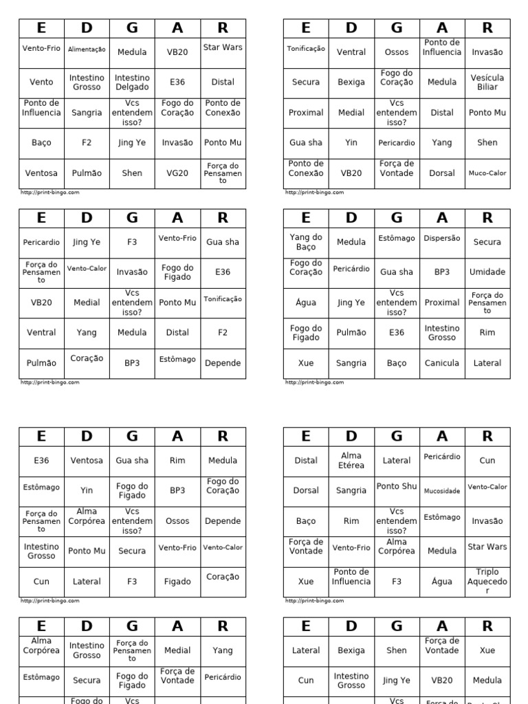 Bingo Do Edgar | PDF