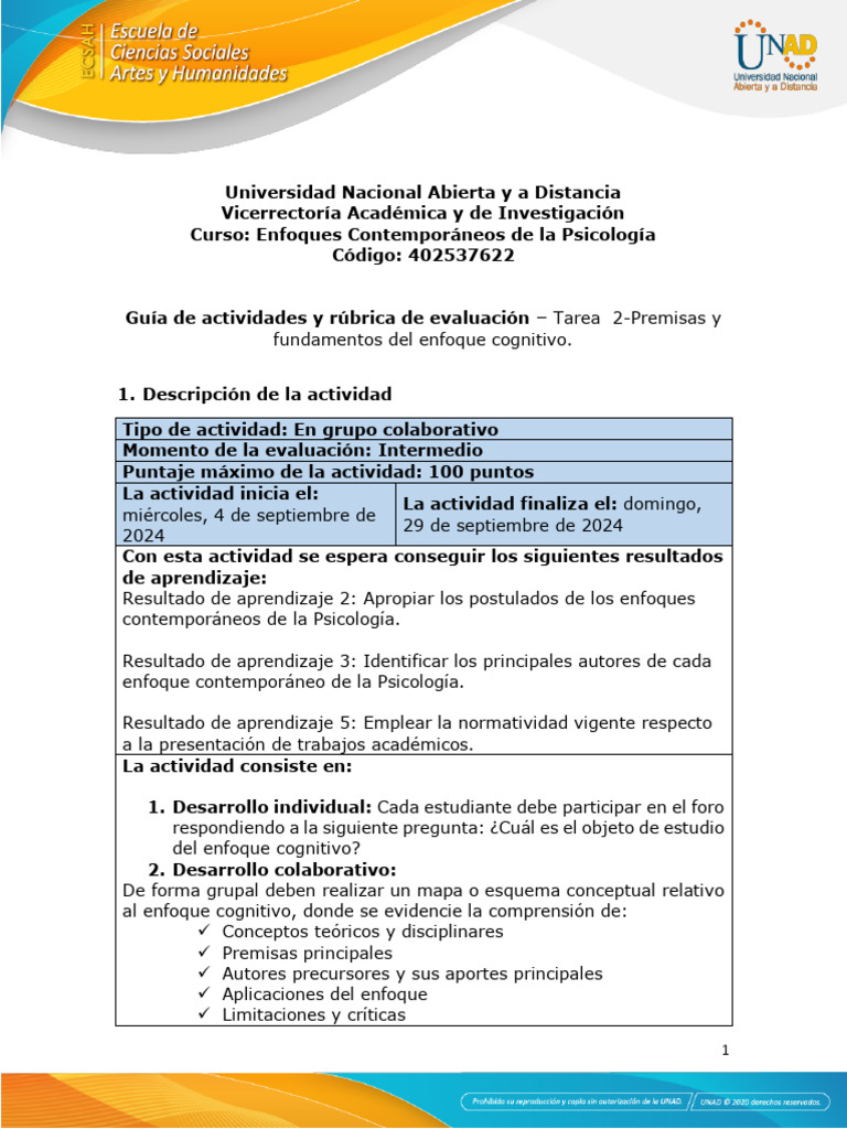 Guía de Actividades y Rúbrica de Evaluación - Tarea 2-Premisas y Fundamentos Del Enfoque ...