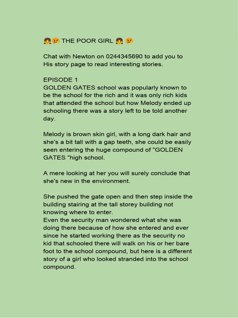 ?the Poor Girl ? | PDF