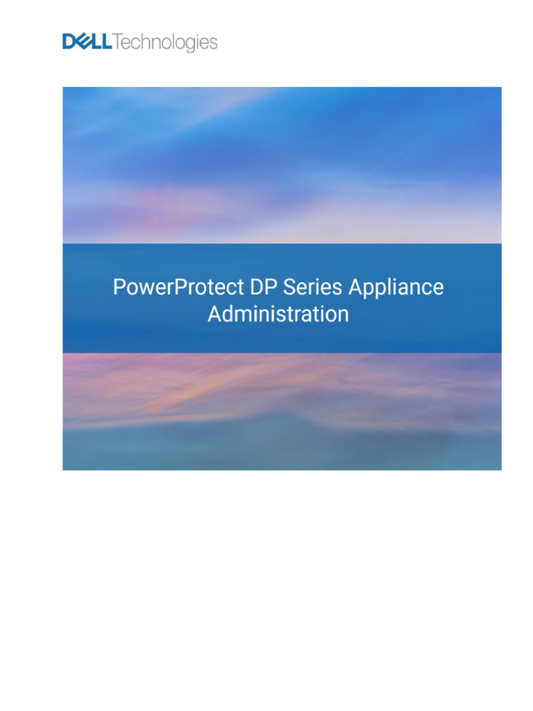 Student Guide DP Series Appliance Admin | PDF | Cloud Computing | Backup