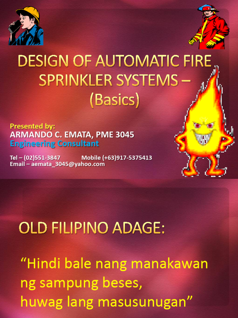 PDF Design of Automatic Fire Sprinkler Systems Basics | PDF