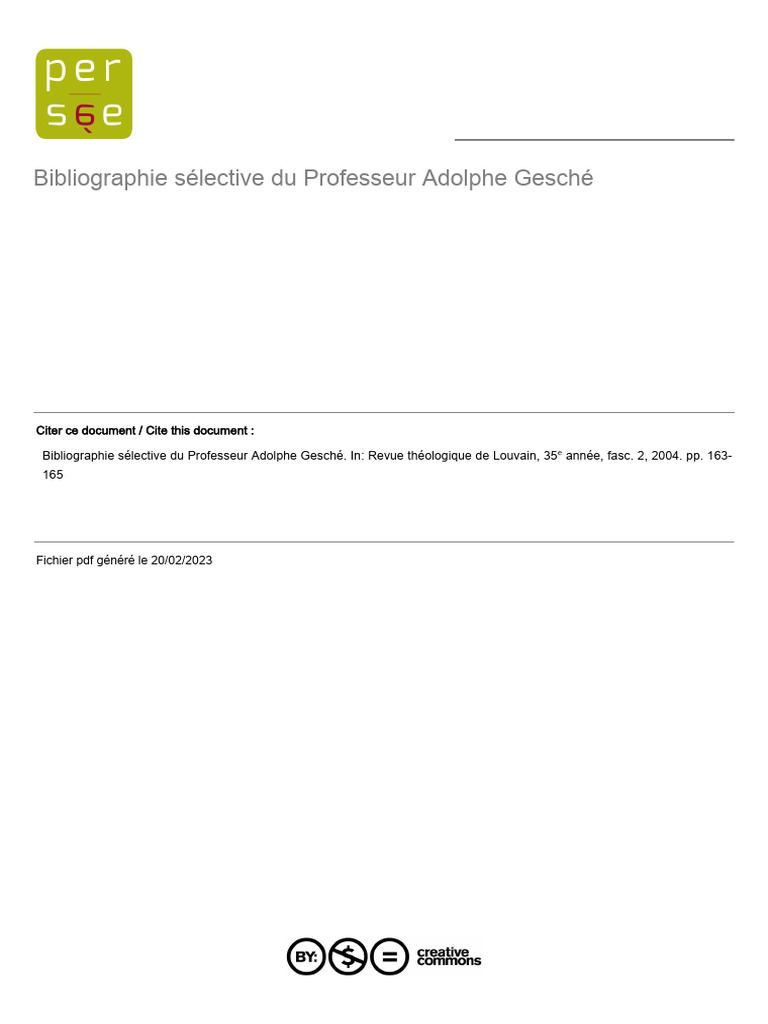 Geché Bibliografía Lovaina | PDF