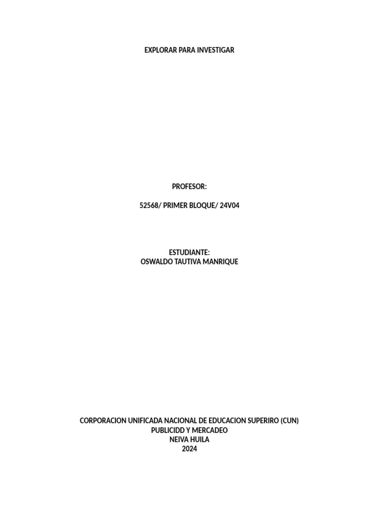 Aca 1 - Primera y Segunda Parte Explorar para Investigar | PDF