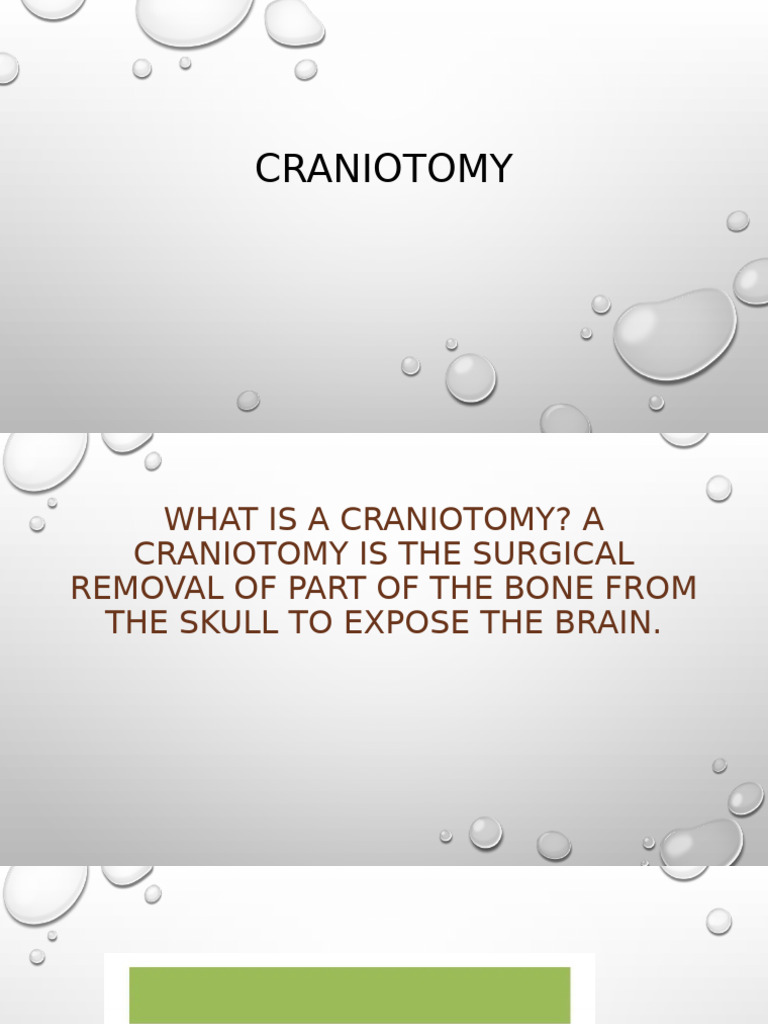Craniotomy | PDF