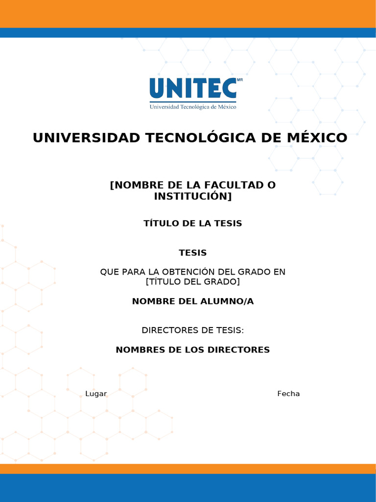Portada Word Unitec | PDF