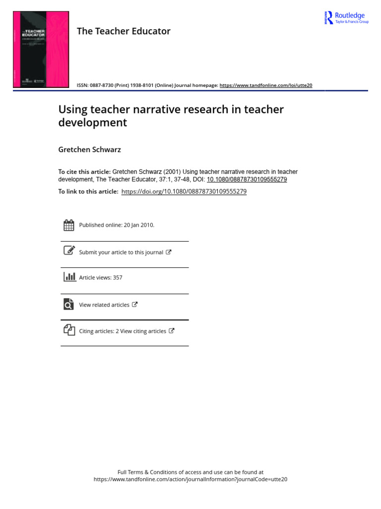 Using Teacher Narrative Research in Teacher Development | PDF ...