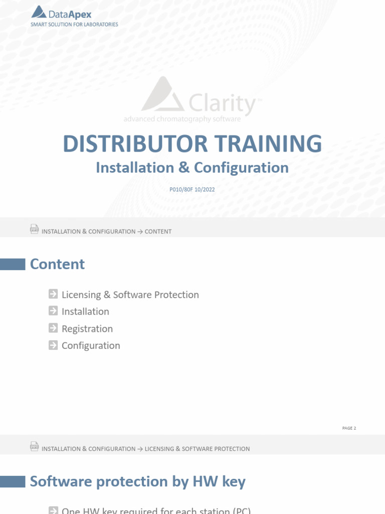 P010 Clarity Installation | PDF