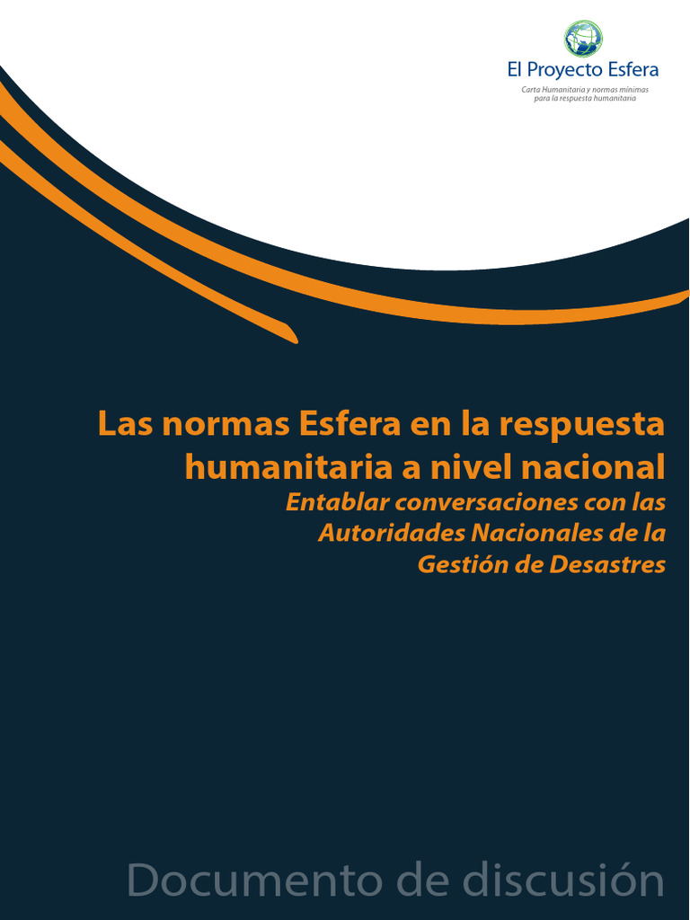 Las Normas Esfera en La Respuesta Humanitaria A Nivel Nacional | PDF