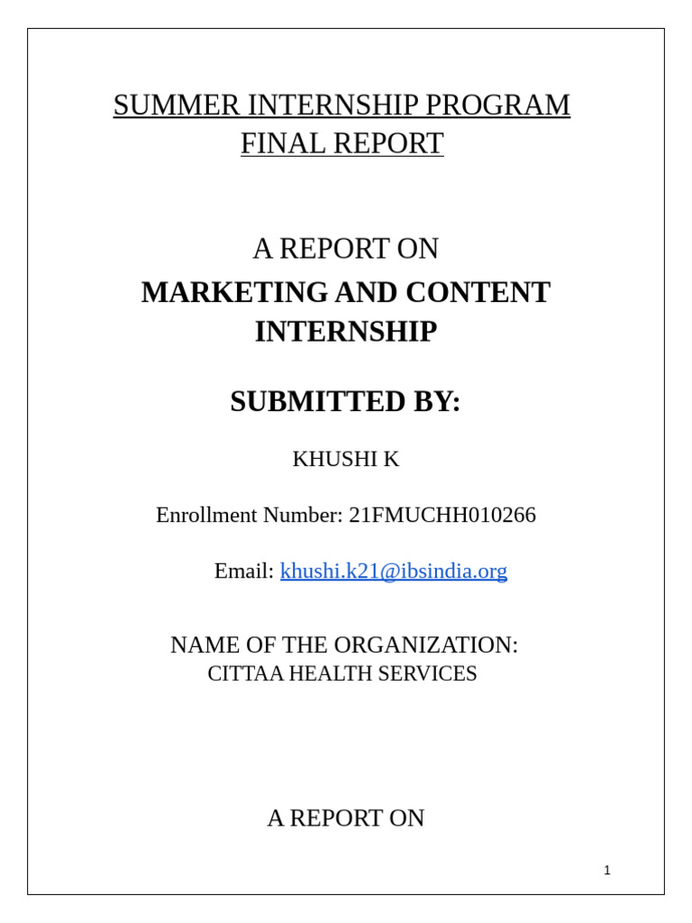 Sip 2 Final Report | PDF
