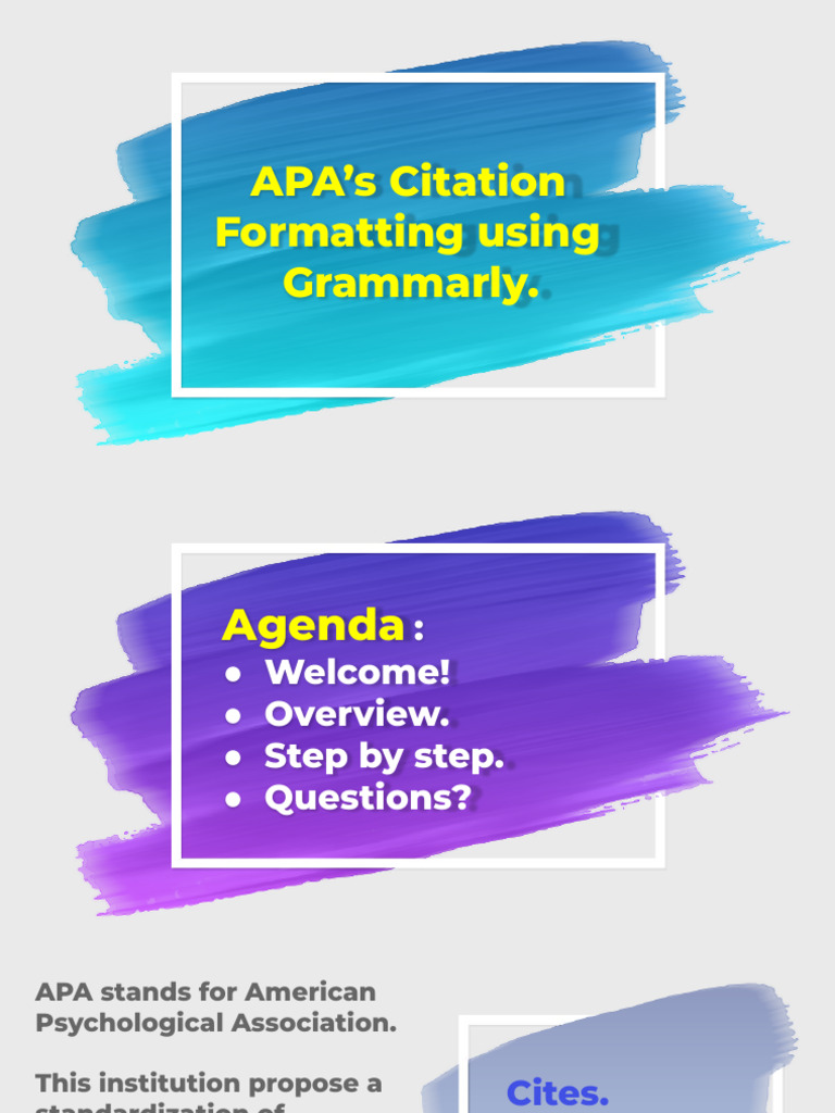 How To Cite APA With Grammarly | PDF