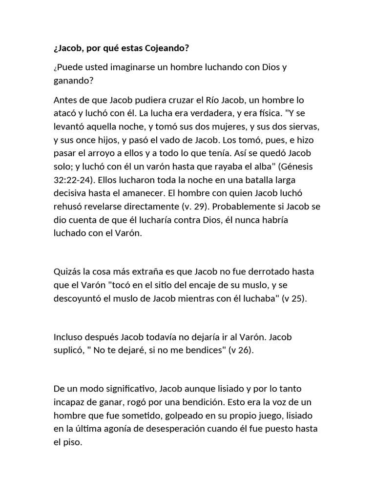 Jacob LUCHA CON DIOS | PDF