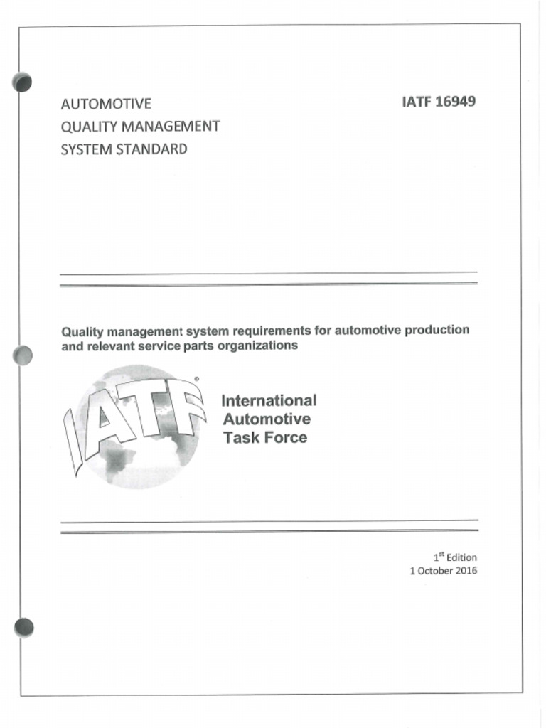 IATF 16949 2016 | PDF