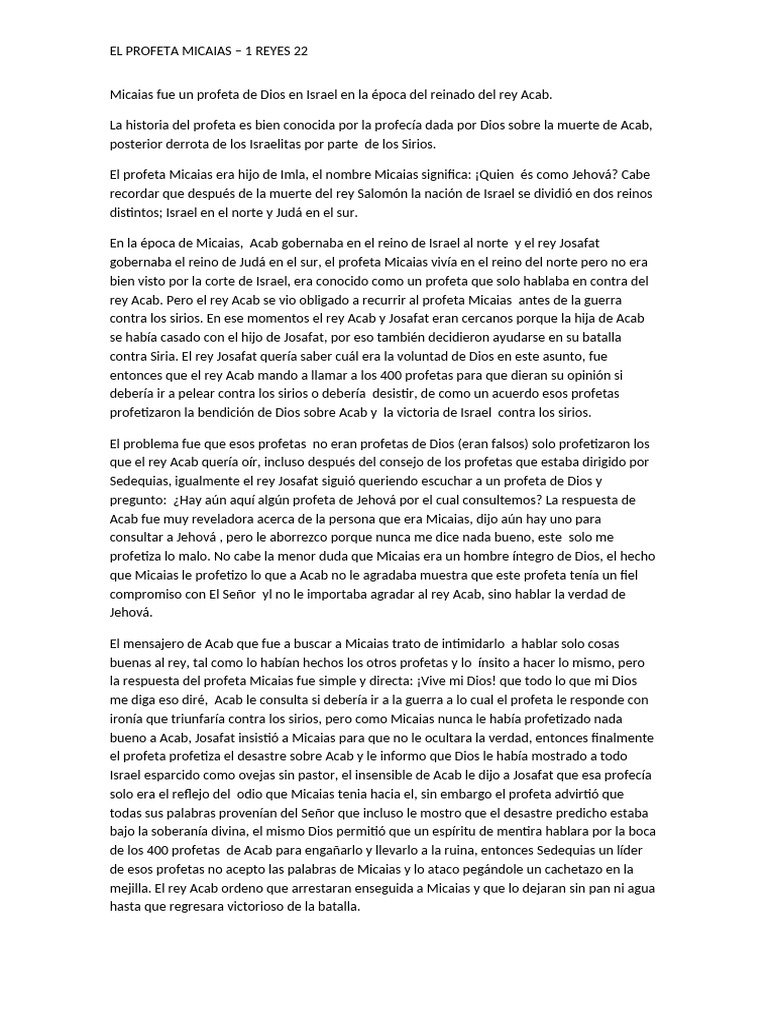 1 Reyes 22 | PDF