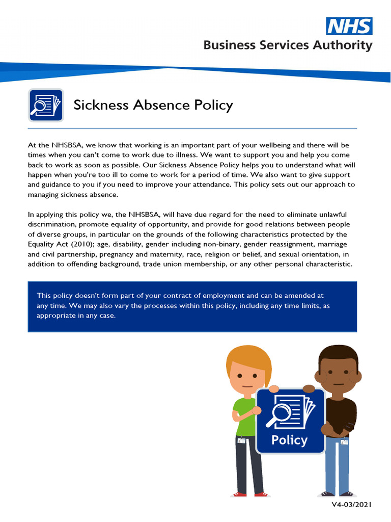 Sickness Absence Policy (V4) - 03.2021 | PDF