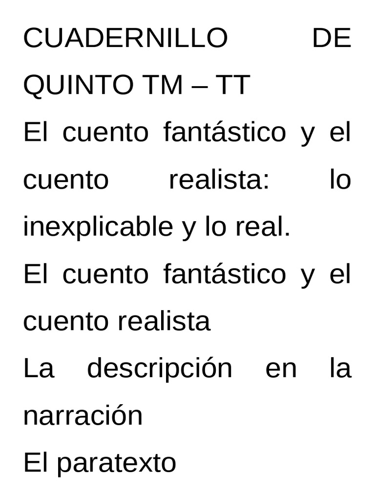Cuadernillo de Quinto Tm-tt | PDF Cuadernillo de Quinto Tm-tt | PDF