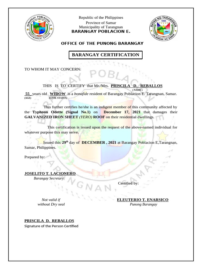 TYPHOON CERTIFICATE | PDF