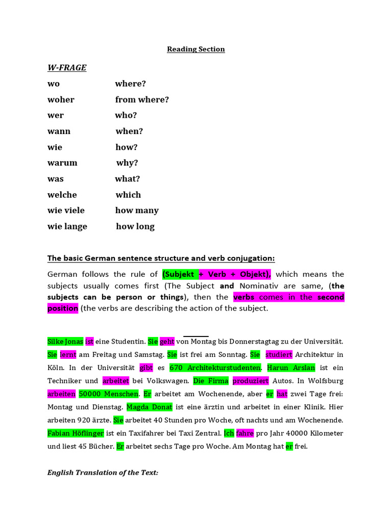 Reading Section (Sos) | PDF