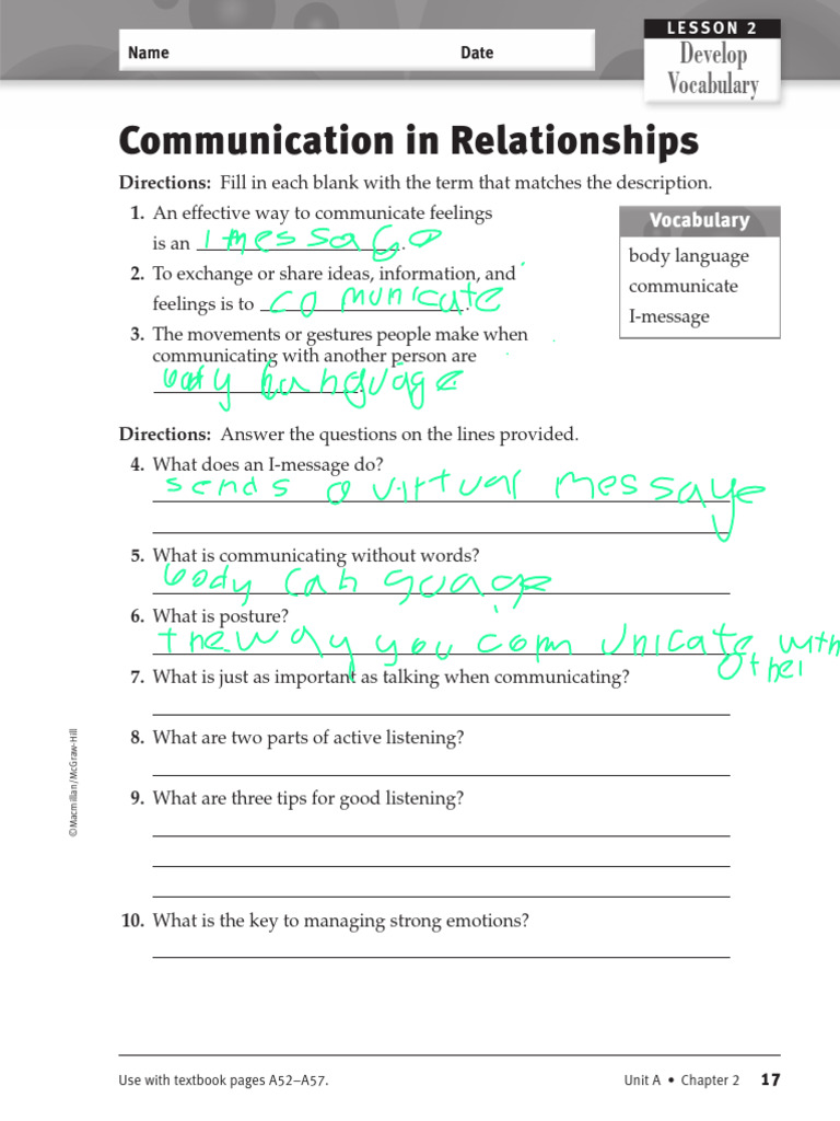 Chapter 2 Health Lesson 2 | PDF