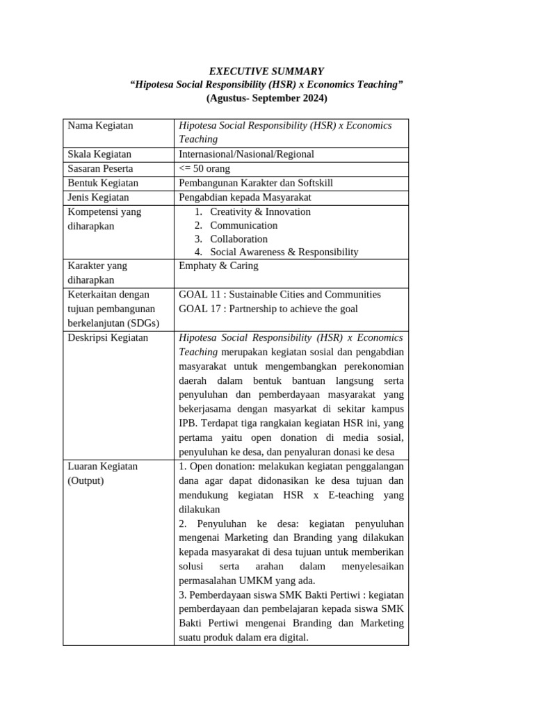 Proposal HSR E-Teaching FIX | PDF