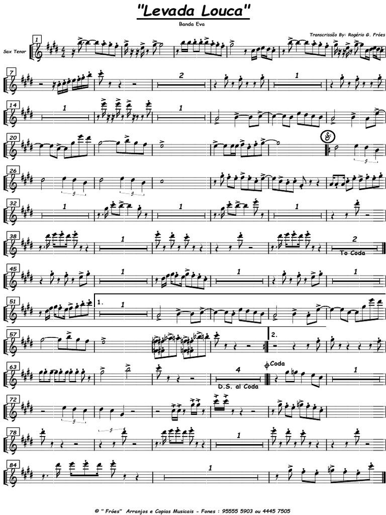 Levada Louca Tenor | PDF