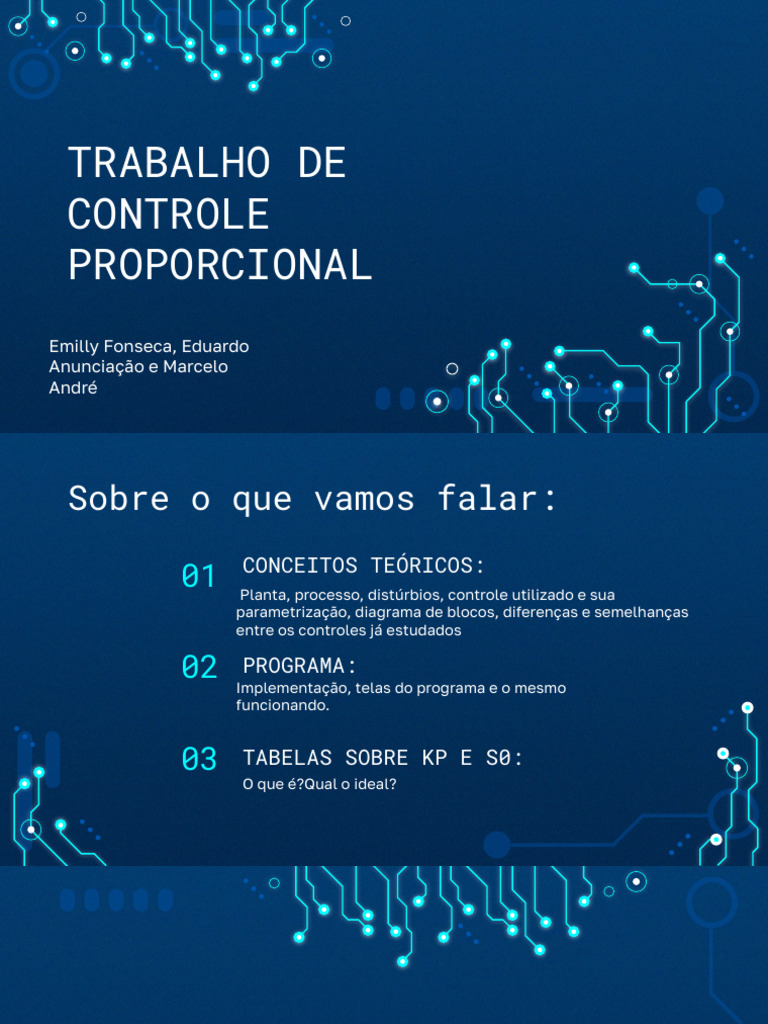 Controle Proporcional em Processos Industriais | PDF | Comentários ...