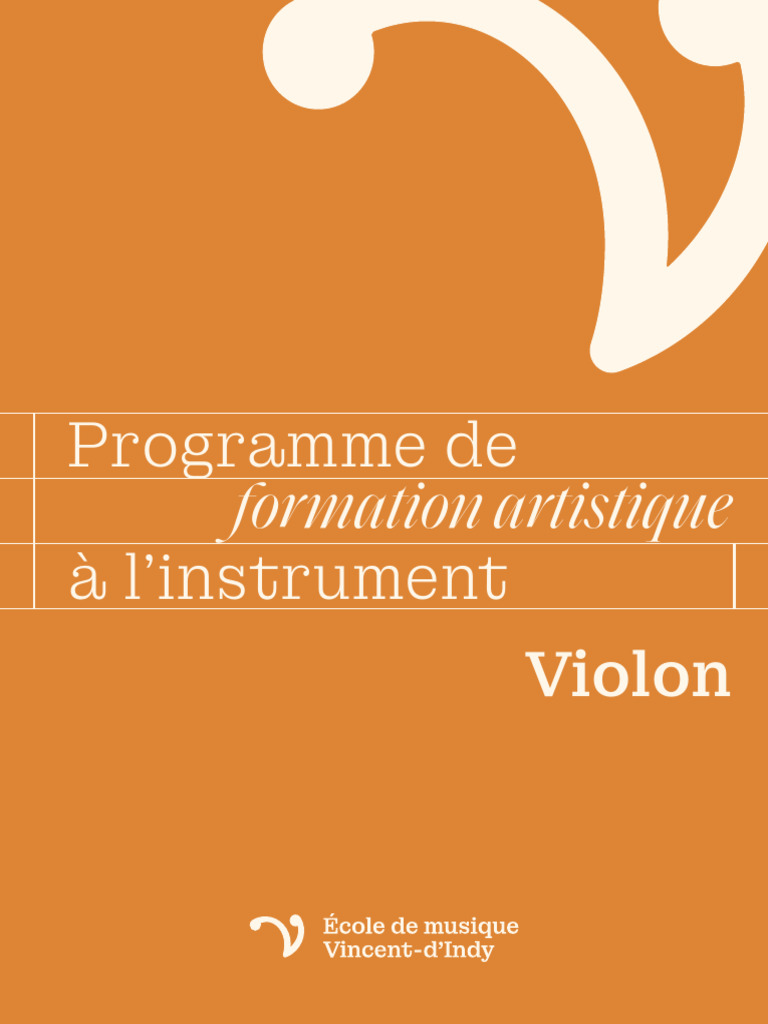 Programme de Formation Artistique A Linstrument VIOLON | PDF