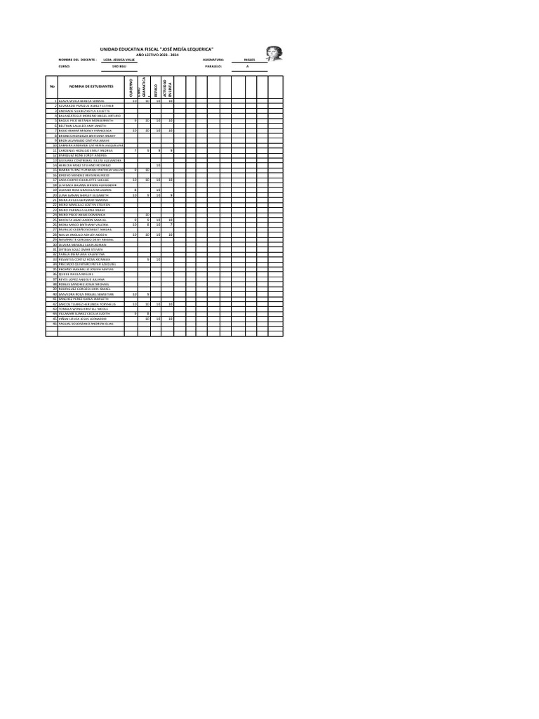 1ro BGU A Reporte | PDF