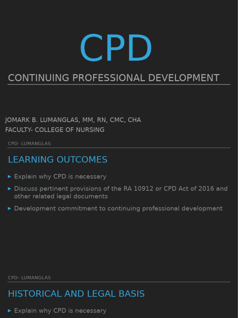 CPD Law for Nurses in the Philippines | PDF | Nursing | Business