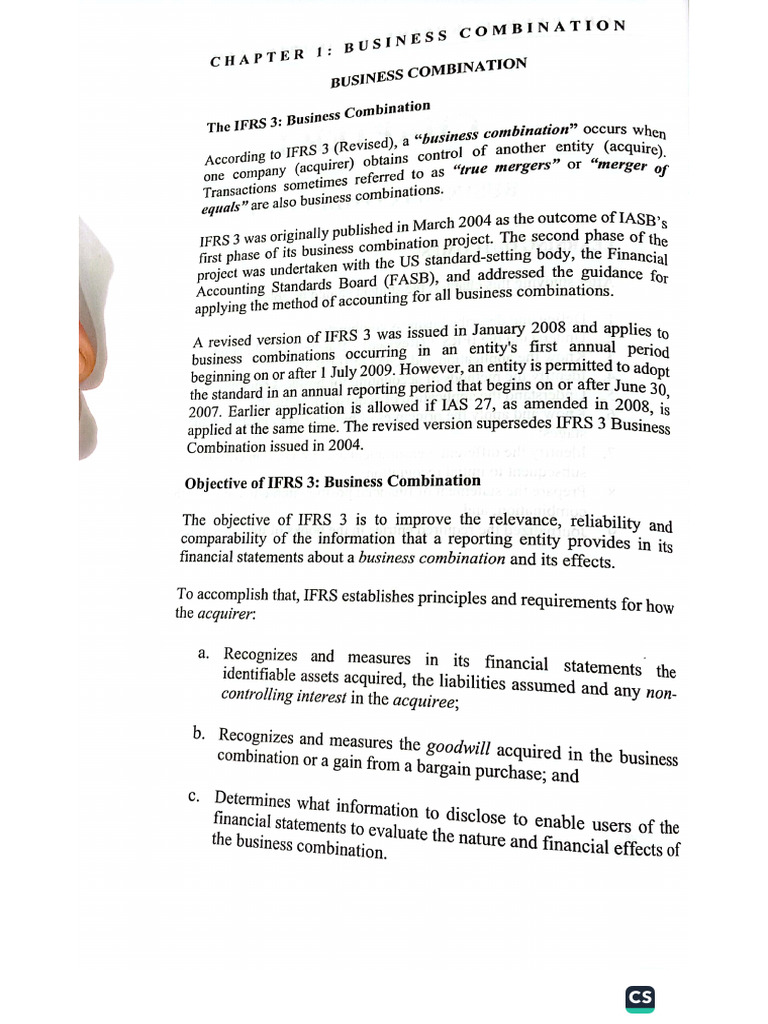 Business Combination Notes Module | PDF