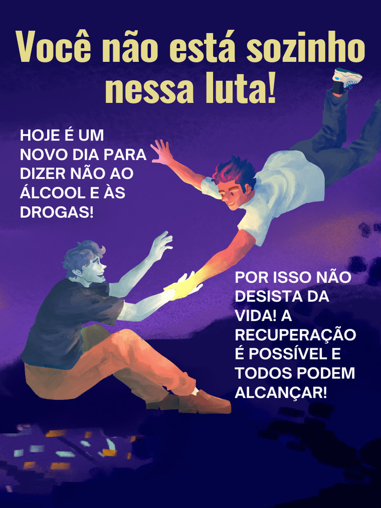 Cartaz de Conscientização Sobre Drogas e Álcool Estilo Editorial ...