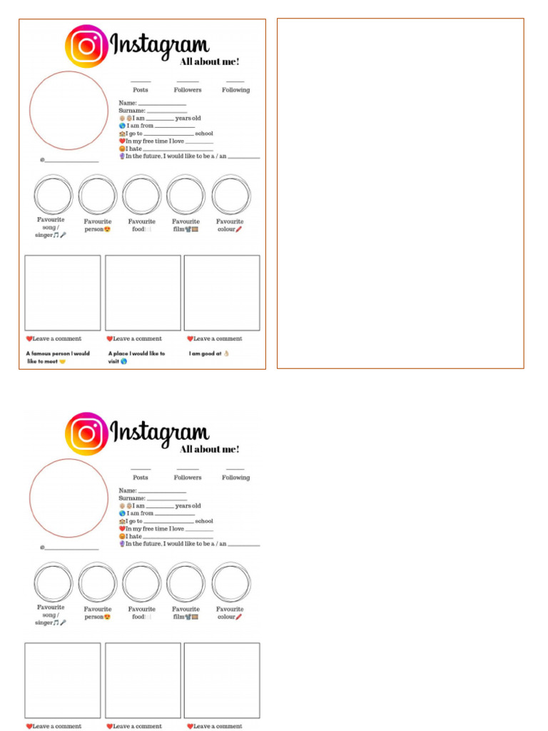 all about me instagram | PDF