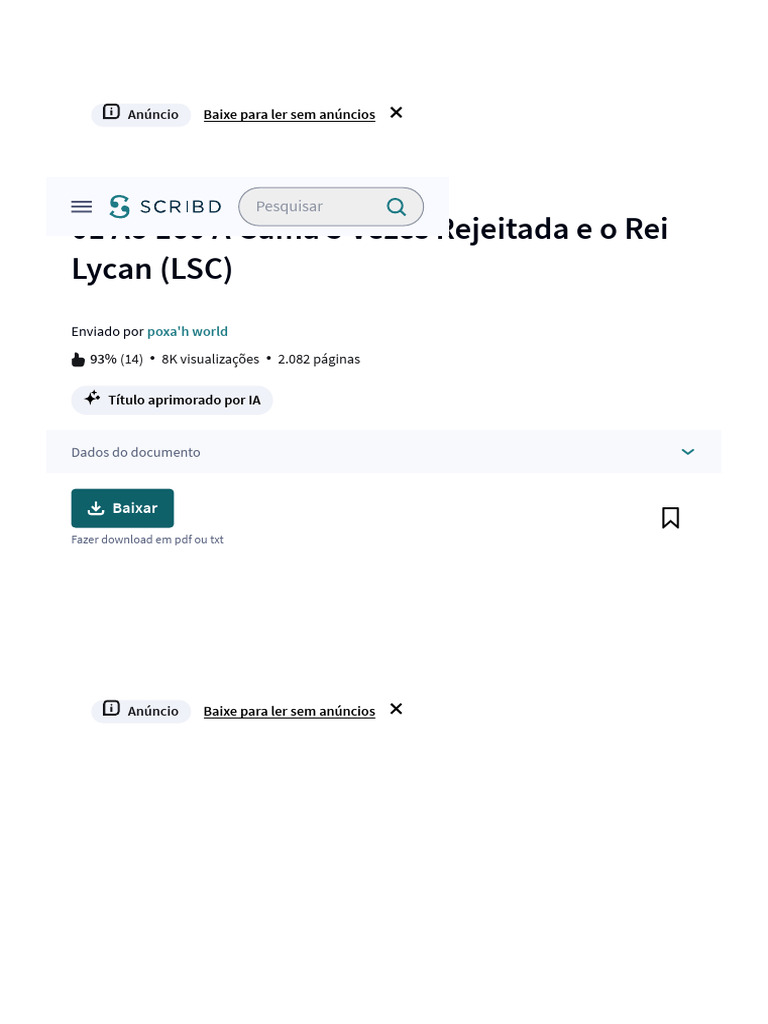 01 Ao 160 A Gama 5 Vezes Rejeitada e o Rei Lycan (LSC) - PDF - Olho ...