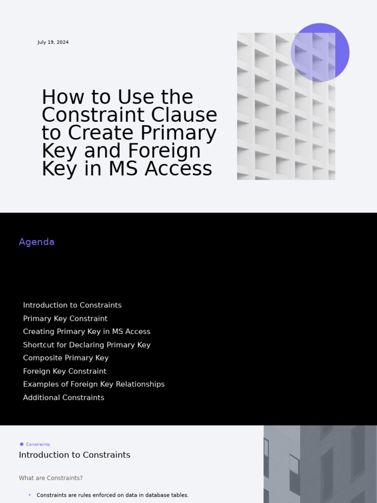 How To Use The Constraint Clause To Create Primary Key and Foreign Key ...